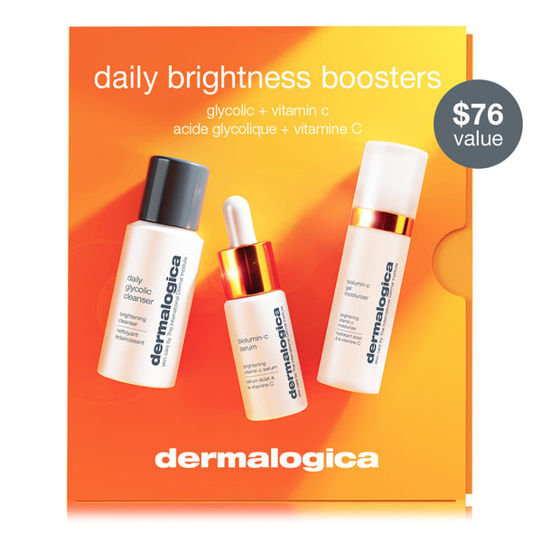Daily Brightness Boosters Kit, Brightening Vitamin-C Travel Kit ...
